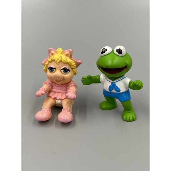 Ha! | Toys | Muppet Babies Vintage 986 Pvc Mini Figures 2 Kermit Miss ...